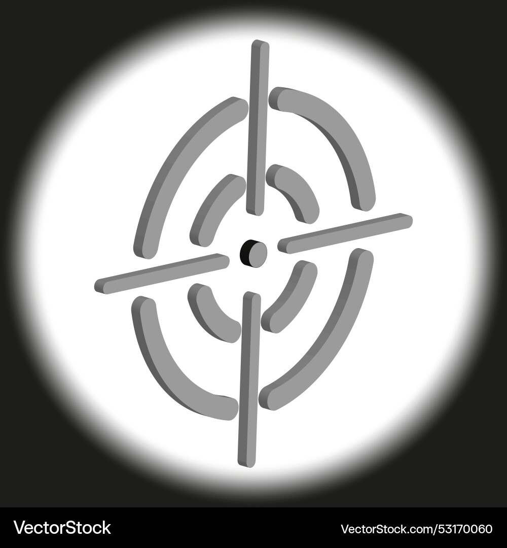 Aim scope icon precision and target eps 10 Vector Image