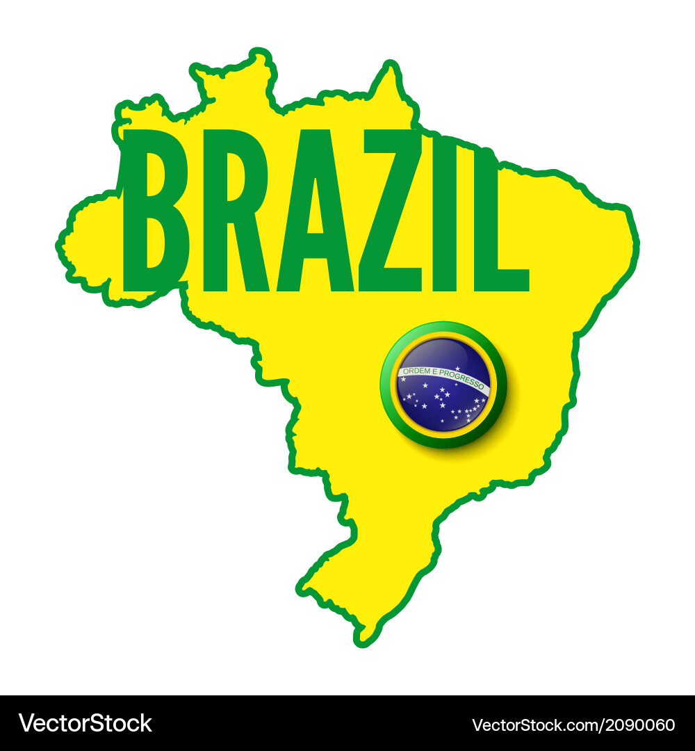 Brazil Flag Symbol Royalty Free Vector Image - VectorStock