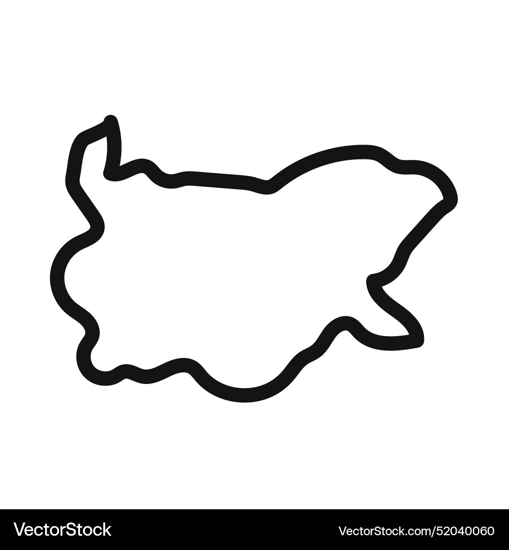 Bulgaria map icon black and white sign Royalty Free Vector