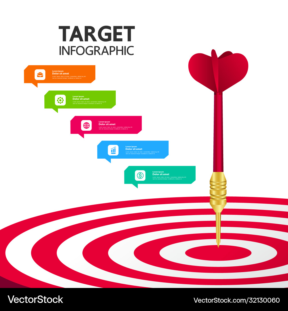 Business and success target Royalty Free Vector Image