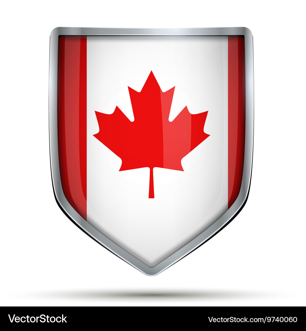 Canada Shield Emblem Royalty Free Vector Image