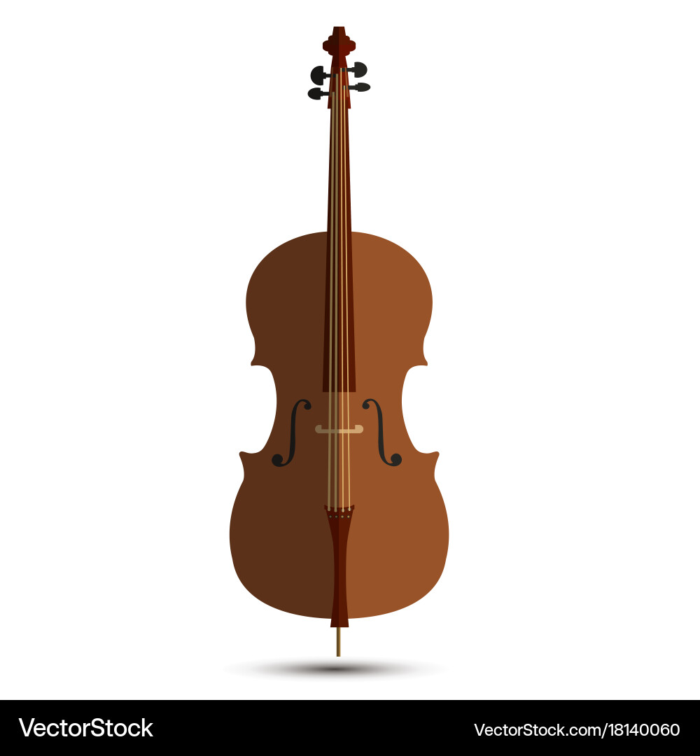 Cello music orchestra background isolated violin Vector Image