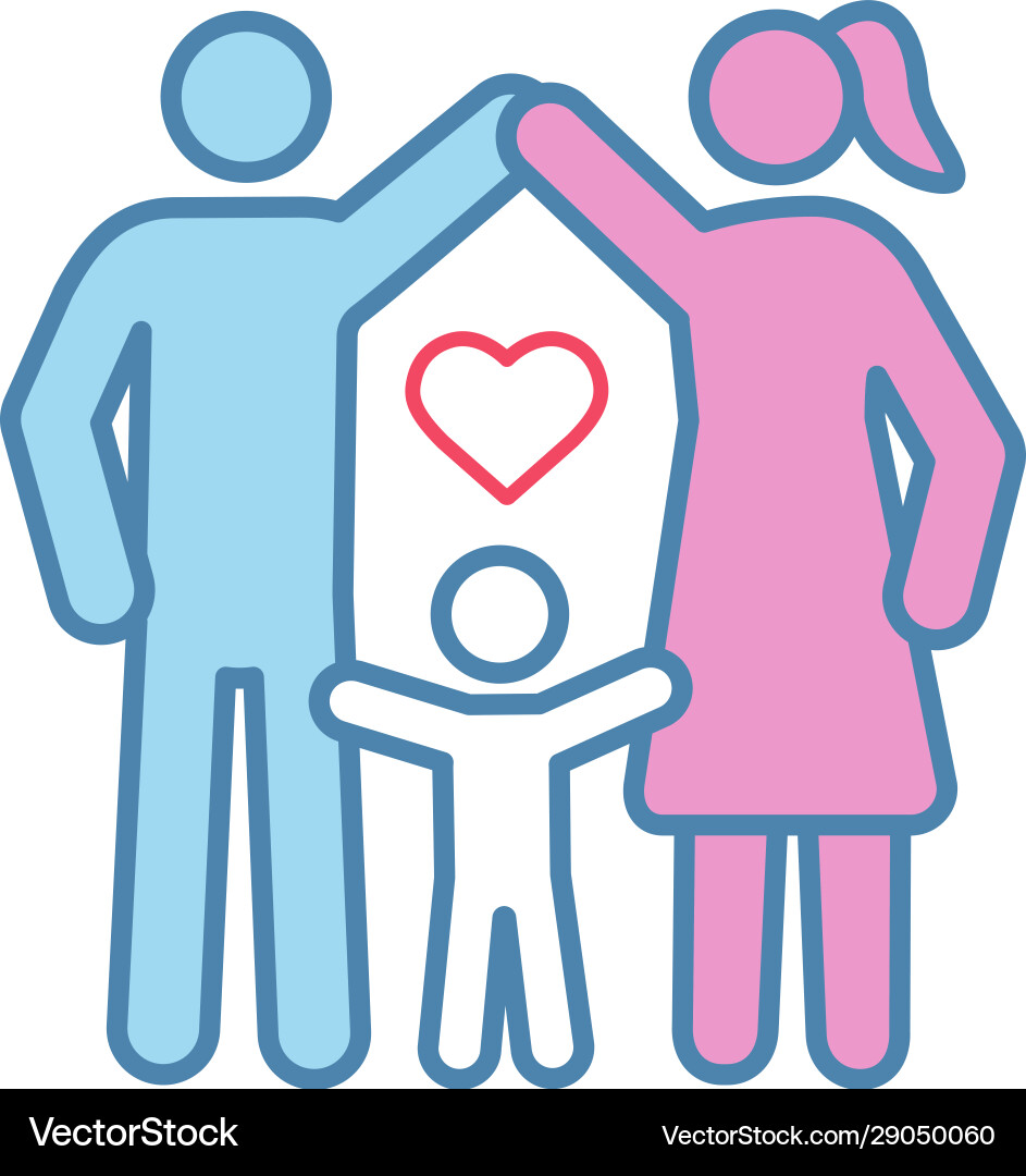 Child protection color icon Royalty Free Vector Image