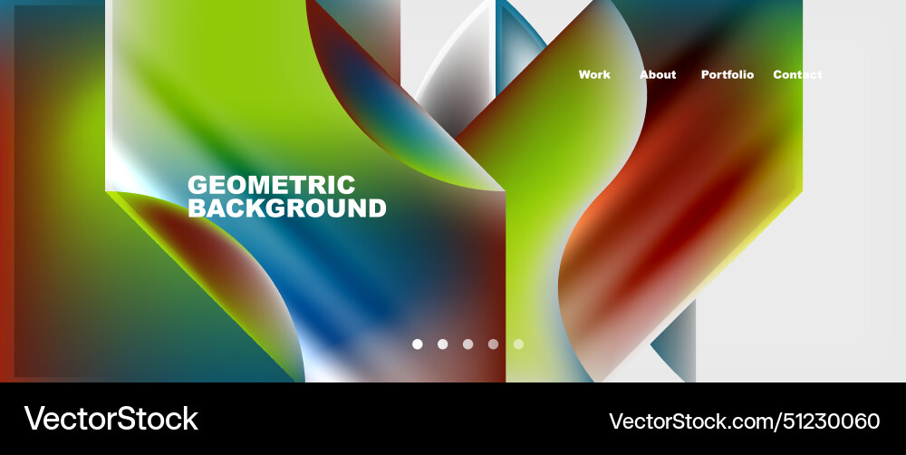 Colorful gradients with abstract geometric shapes Vector Image