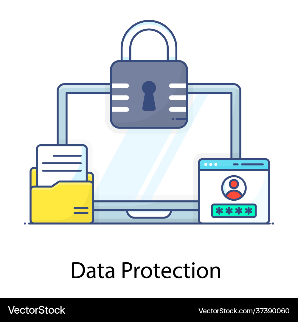 Data protection Royalty Free Vector Image - VectorStock