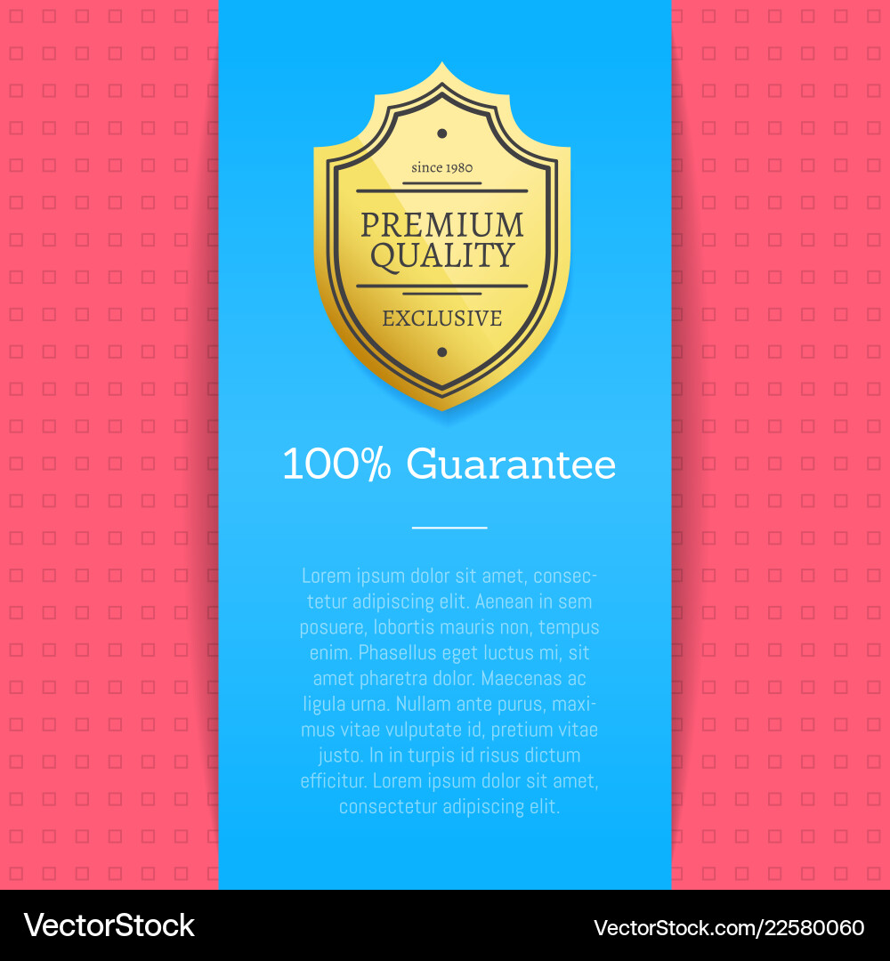 Guarantee of quality label Royalty Free Vector Image