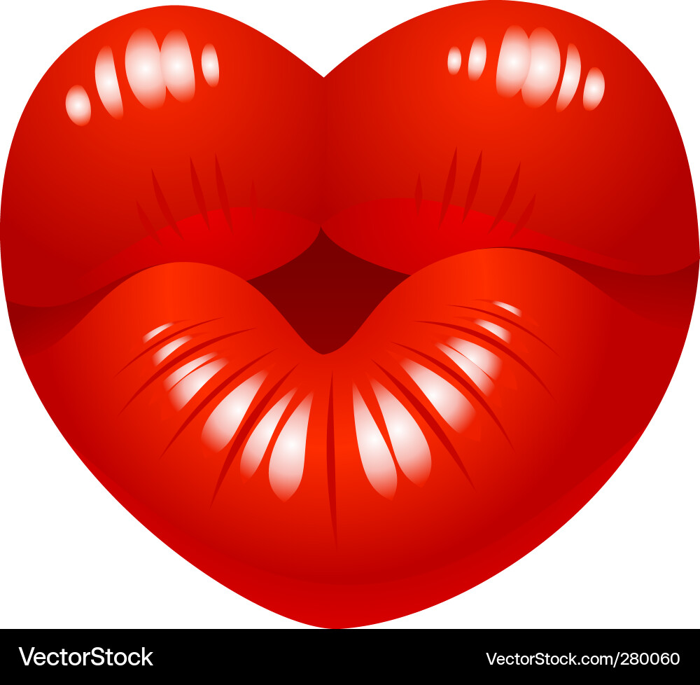 Kiss with love Royalty Free Vector Image - VectorStock