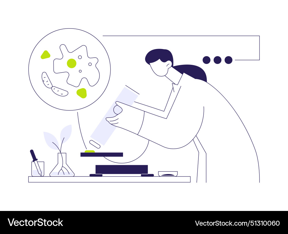 Living organisms research abstract concept Vector Image