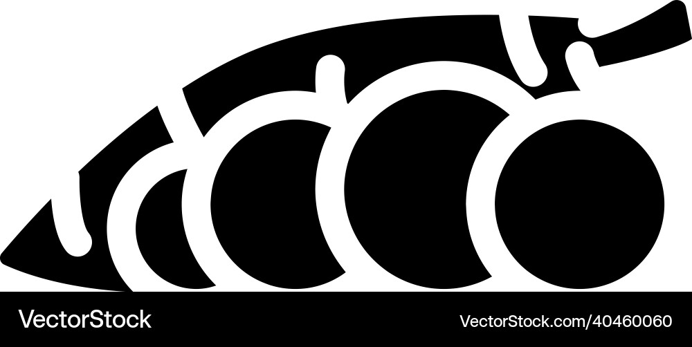 Manioc natural vegetable glyph icon Royalty Free Vector