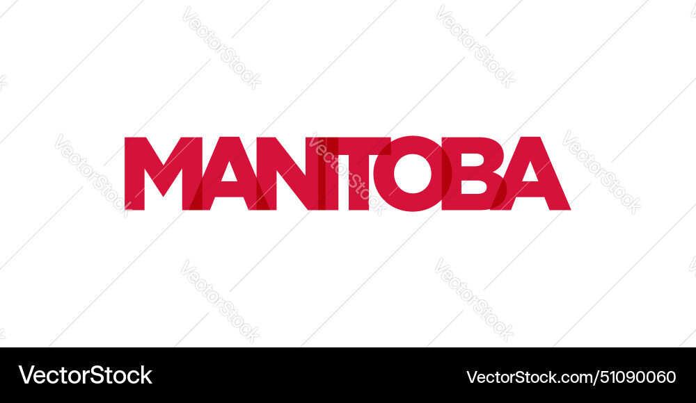 Manitoba in the canada emblem design features Vector Image