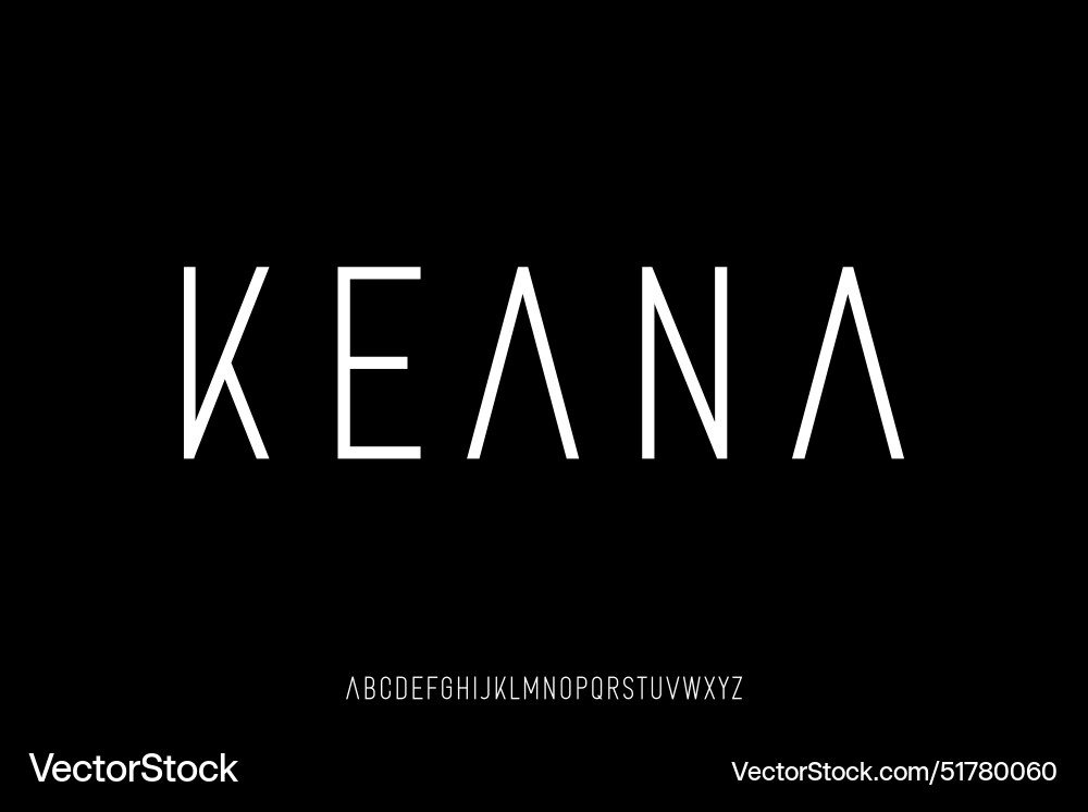 Modern minimalist sans serif alphabet display font