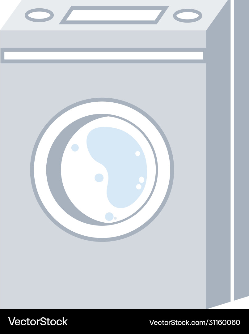 Modern washing machine isolated icon flat design Vector Image