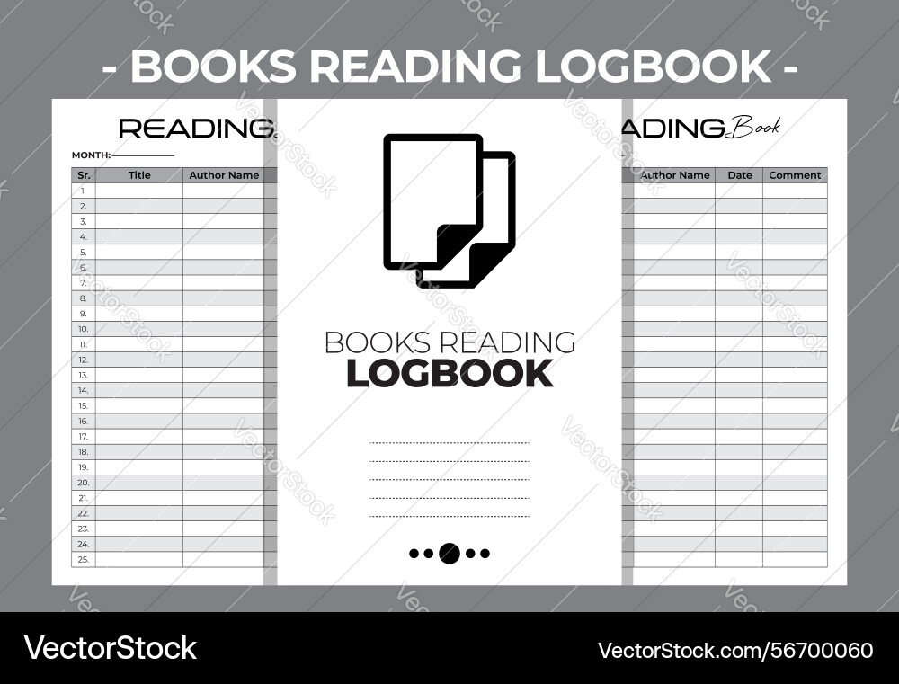 Printable interior pages kdp books reading Vector Image