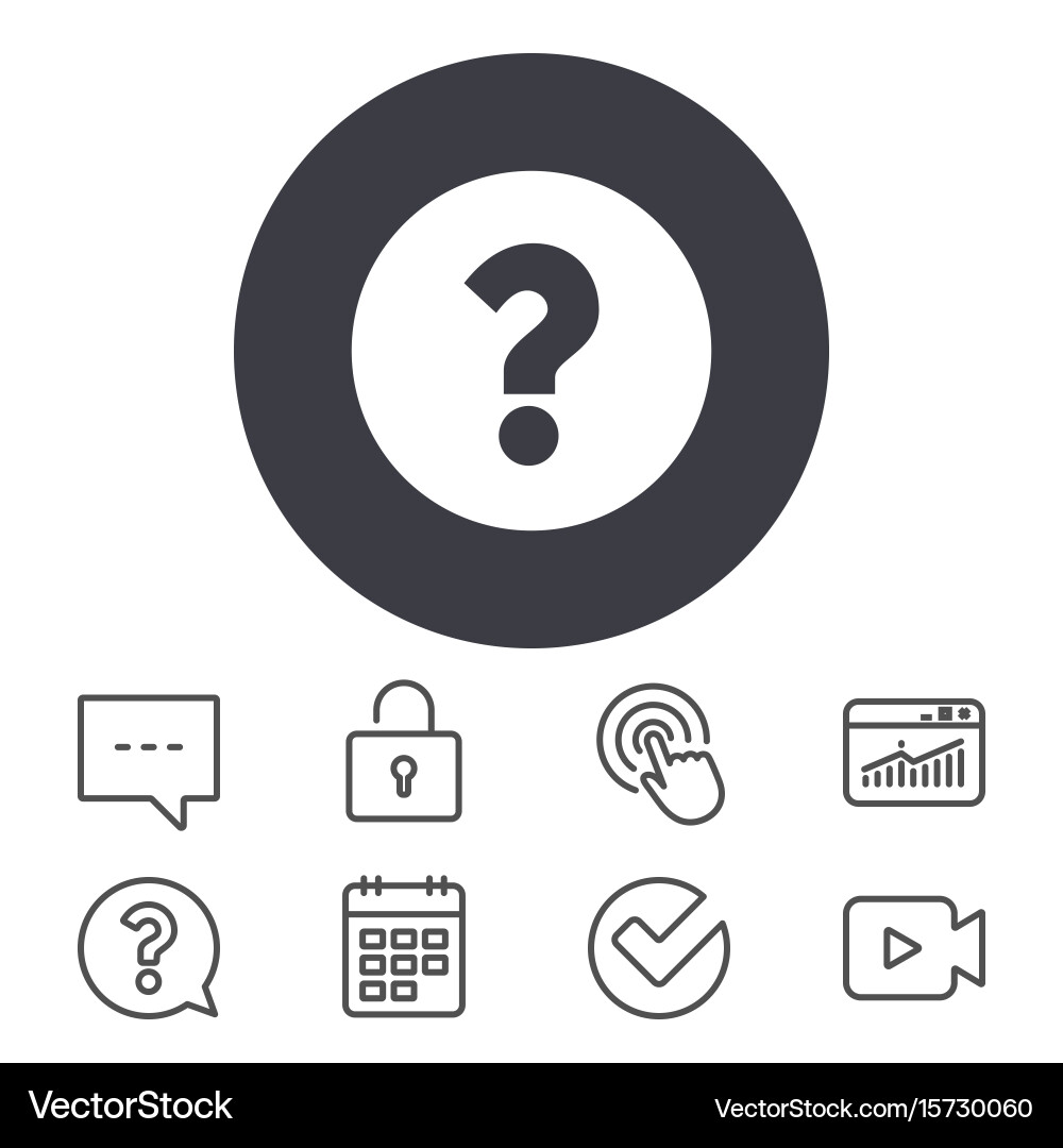 Question mark sign icon help symbol Royalty Free Vector