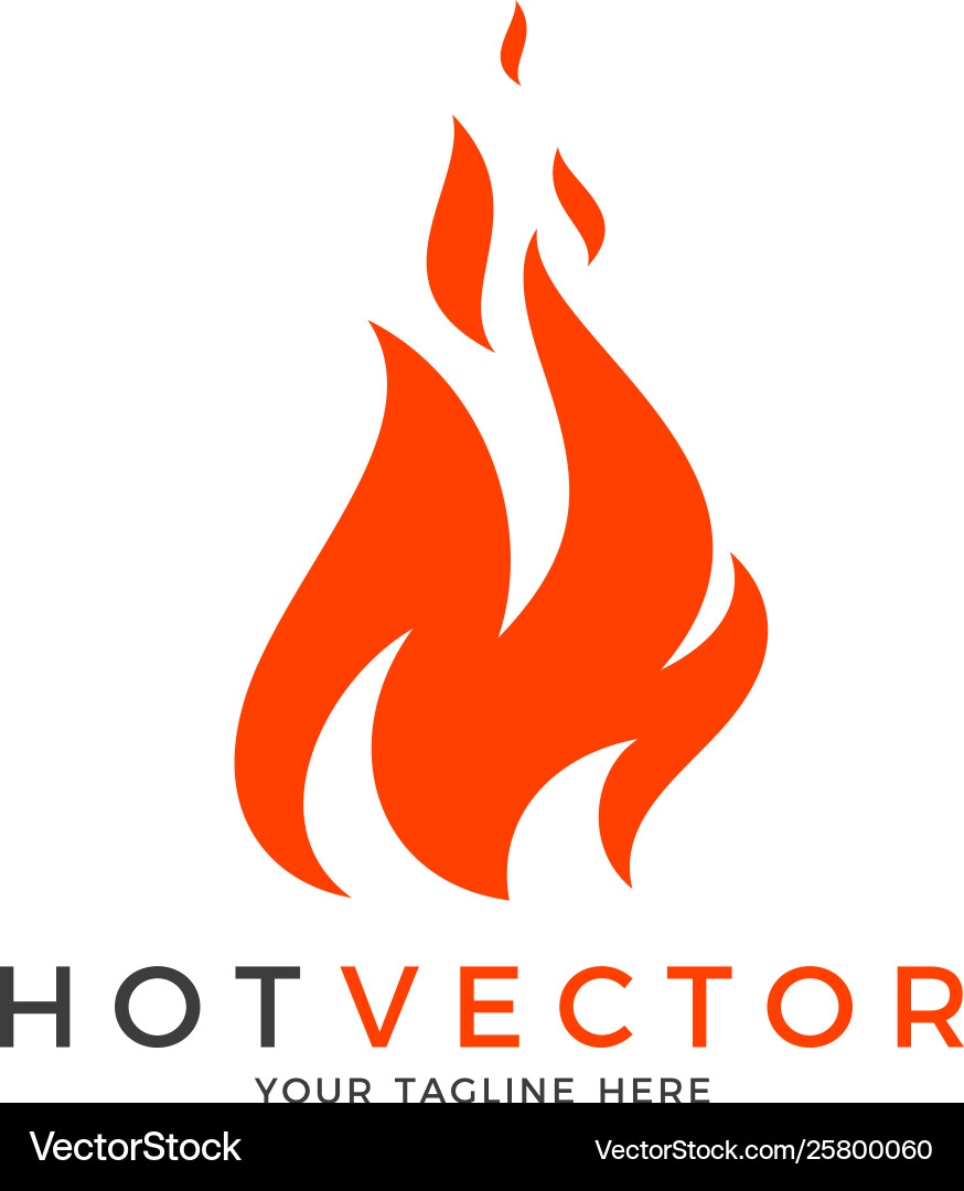 Red fire logo Royalty Free Vector Image - VectorStock