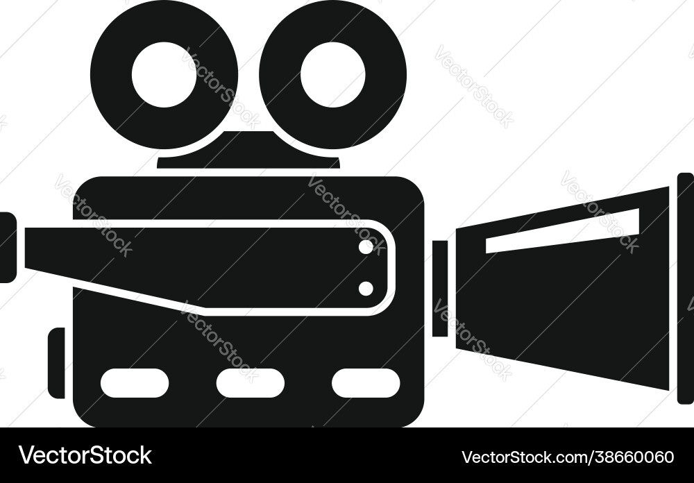 Reel cinema camera icon simple video Royalty Free Vector
