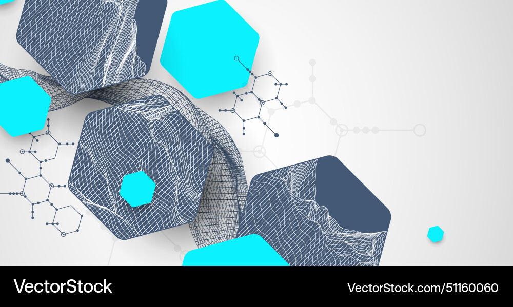 Scientific and technological background wireframe – Royalty-Free Vector ...