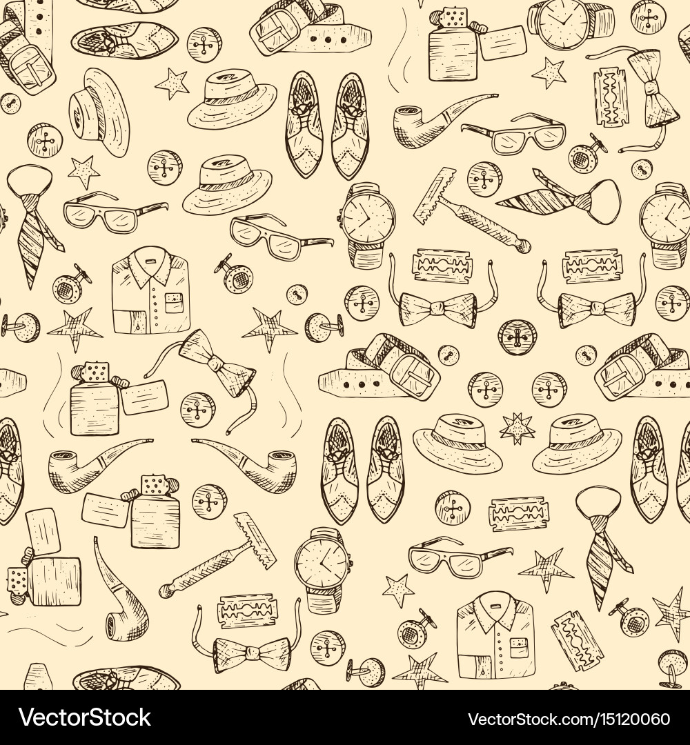 Seamless pattern with man symbols Royalty Free Vector Image