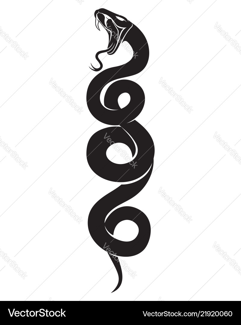 Sign of a black snake Royalty Free Vector Image