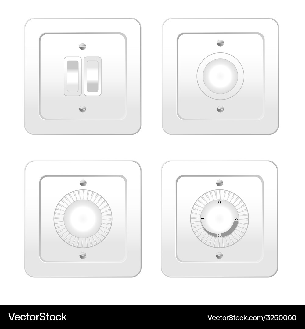 Switches in different variants Royalty Free Vector Image