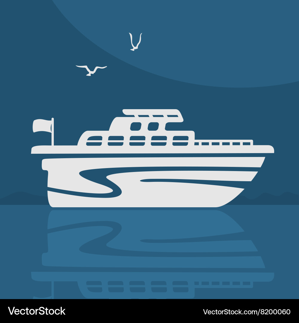 Symbol boat Royalty Free Vector Image - VectorStock