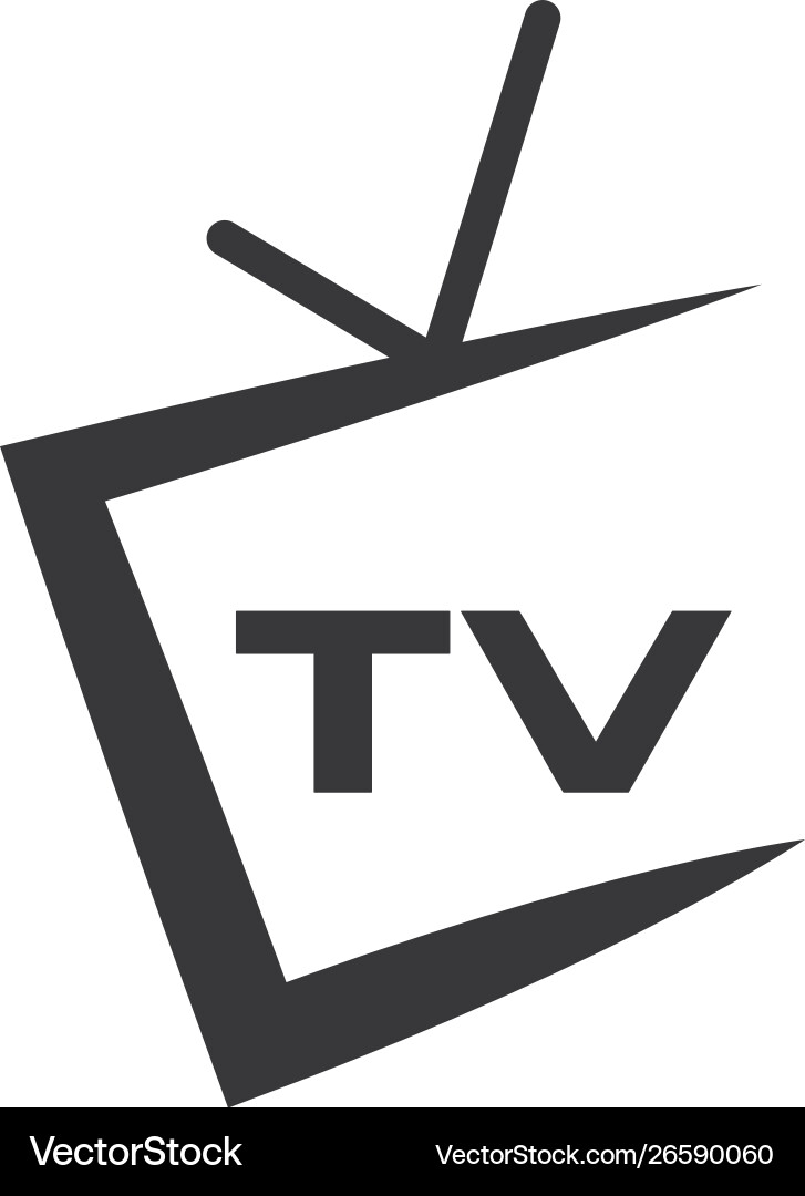 Tv logo design Royalty Free Vector Image - VectorStock