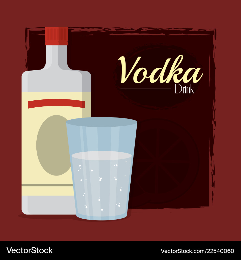 Vodka alcohol drink Royalty Free Vector Image - VectorStock