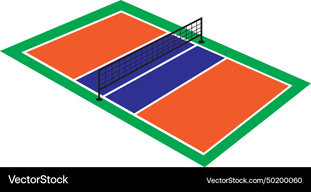 Volleyball court icon Royalty Free Vector Image