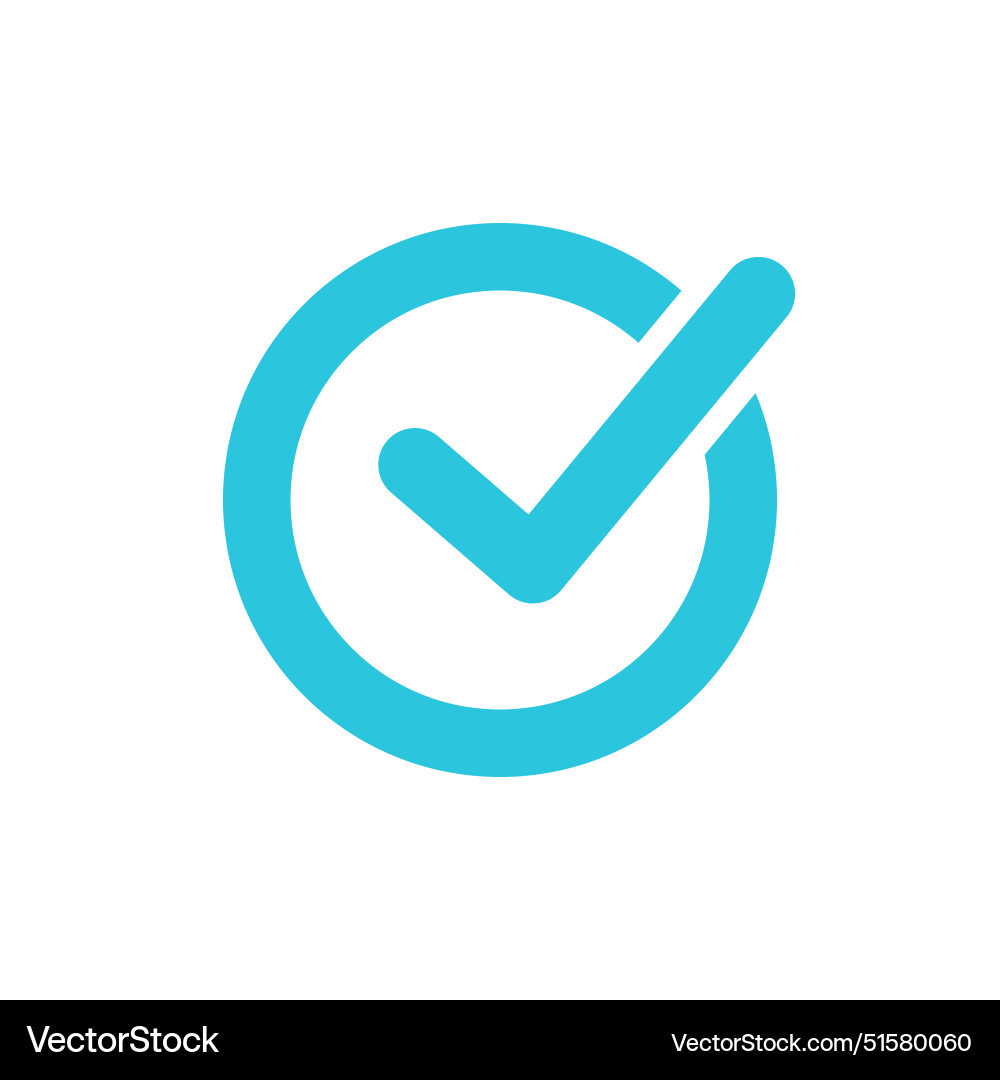 Yes check mark box icon from blue set Royalty Free Vector
