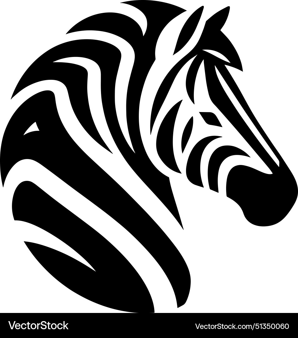 Zebra head logo Royalty Free Vector Image - VectorStock