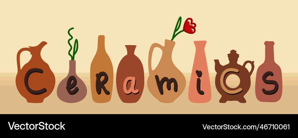 Ceramics Royalty Free Vector Image - VectorStock