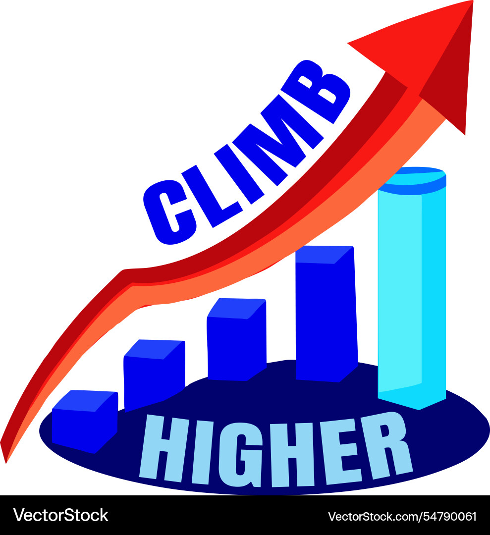 Climb higher Royalty Free Vector Image - VectorStock