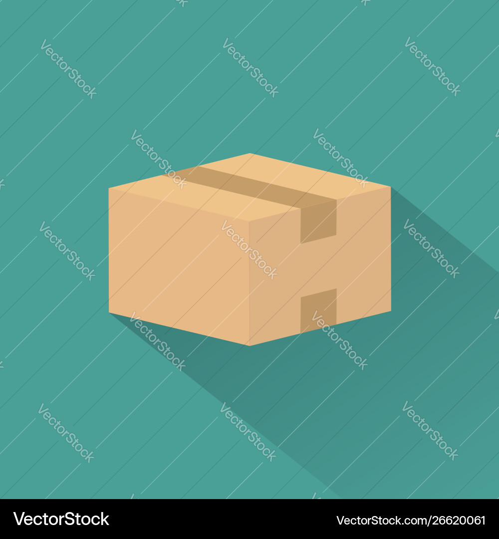 Closed carton cardboard box Royalty Free Vector Image