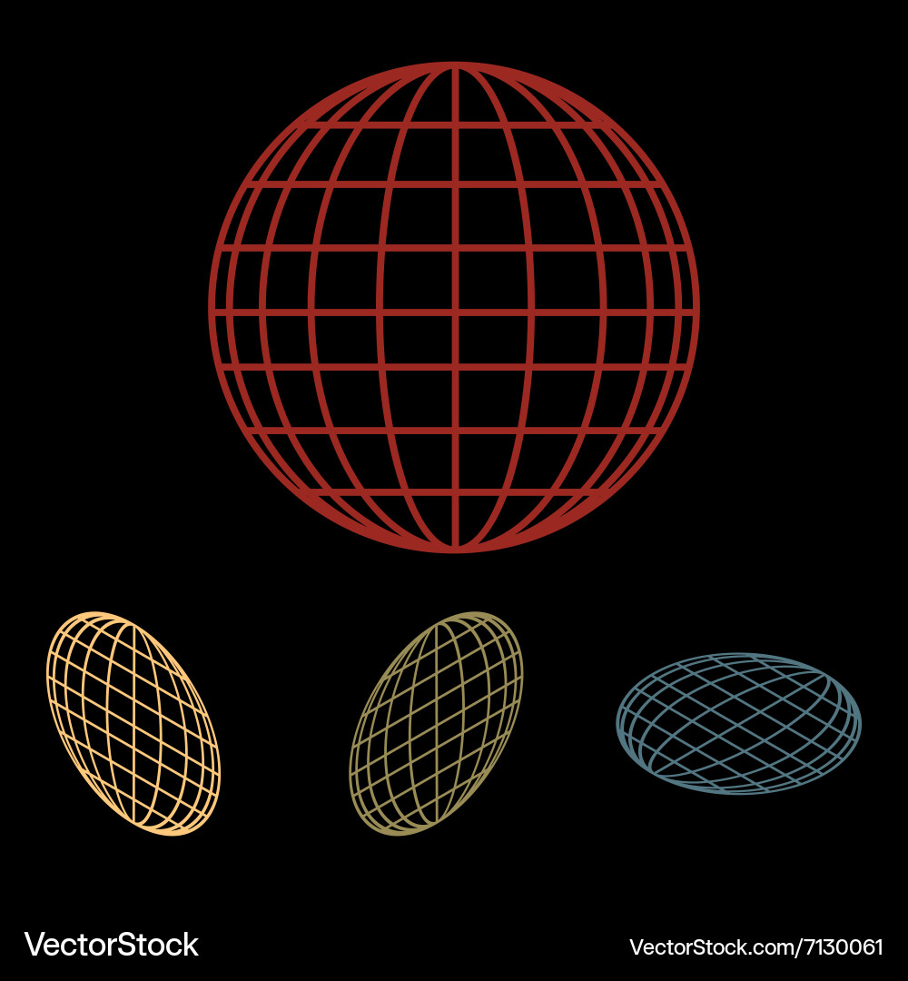 Earth globe icon set Royalty Free Vector Image