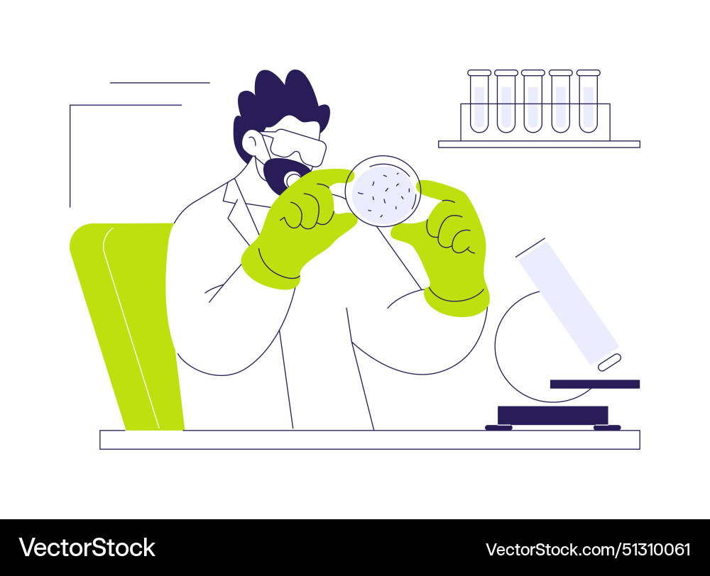 Environmental microbiology abstract concept Vector Image