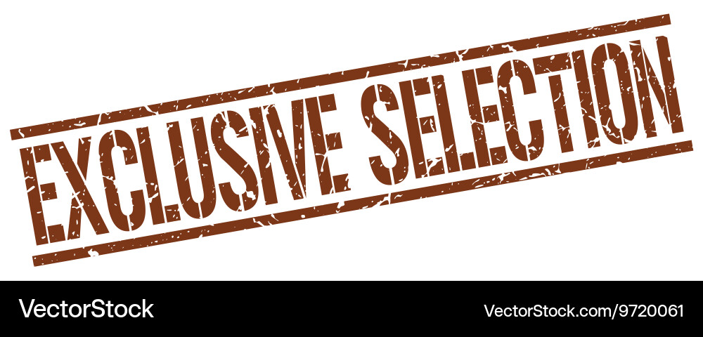Exclusive selection stamp Royalty Free Vector Image