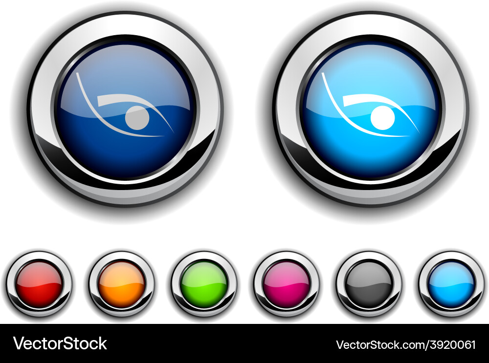 Eye button Royalty Free Vector Image - VectorStock