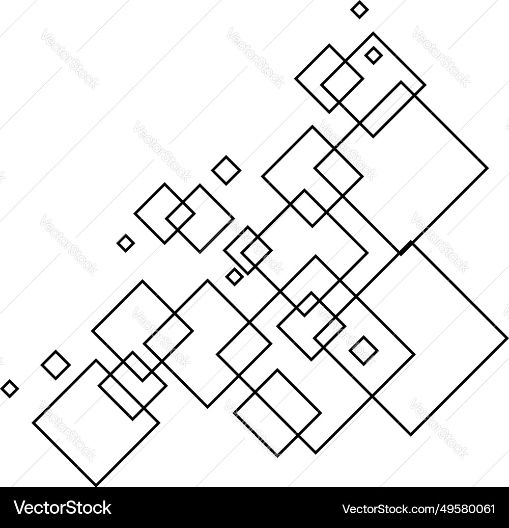 Geometric square shapes background Royalty Free Vector Image