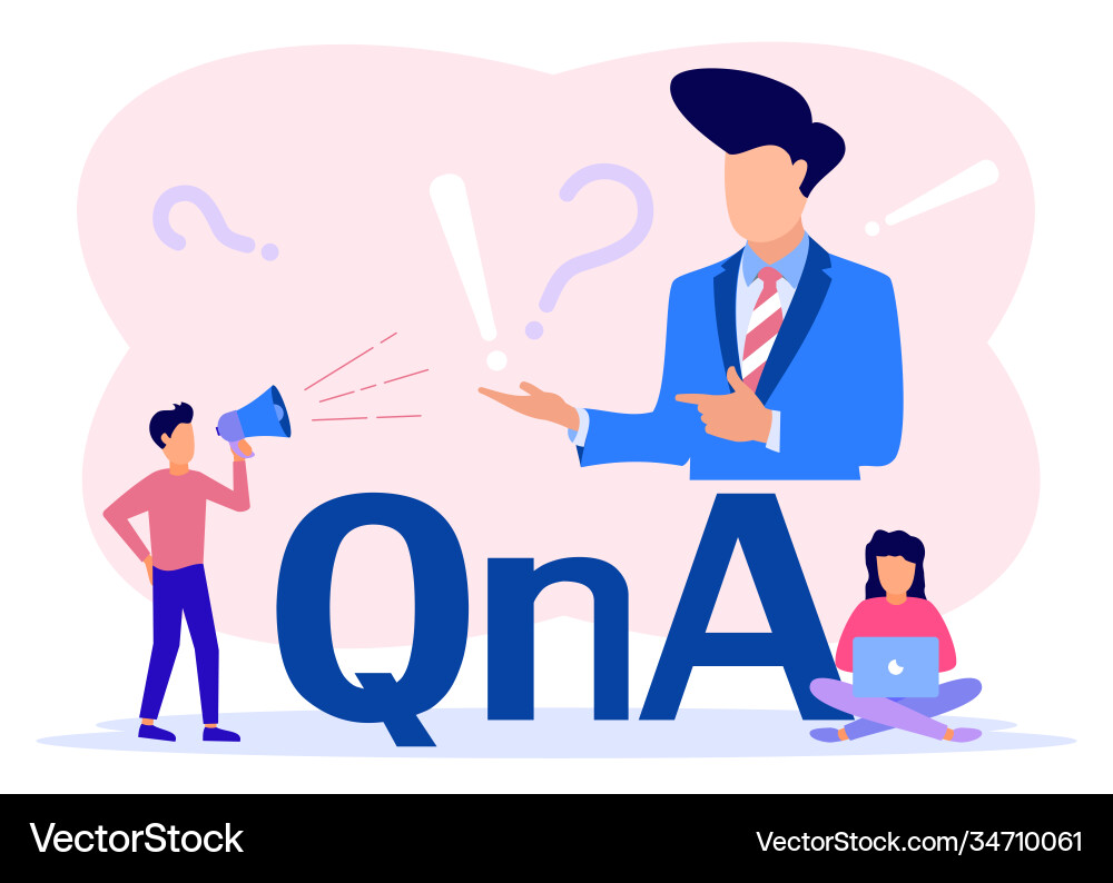 Graphic cartoon character qna Royalty Free Vector Image