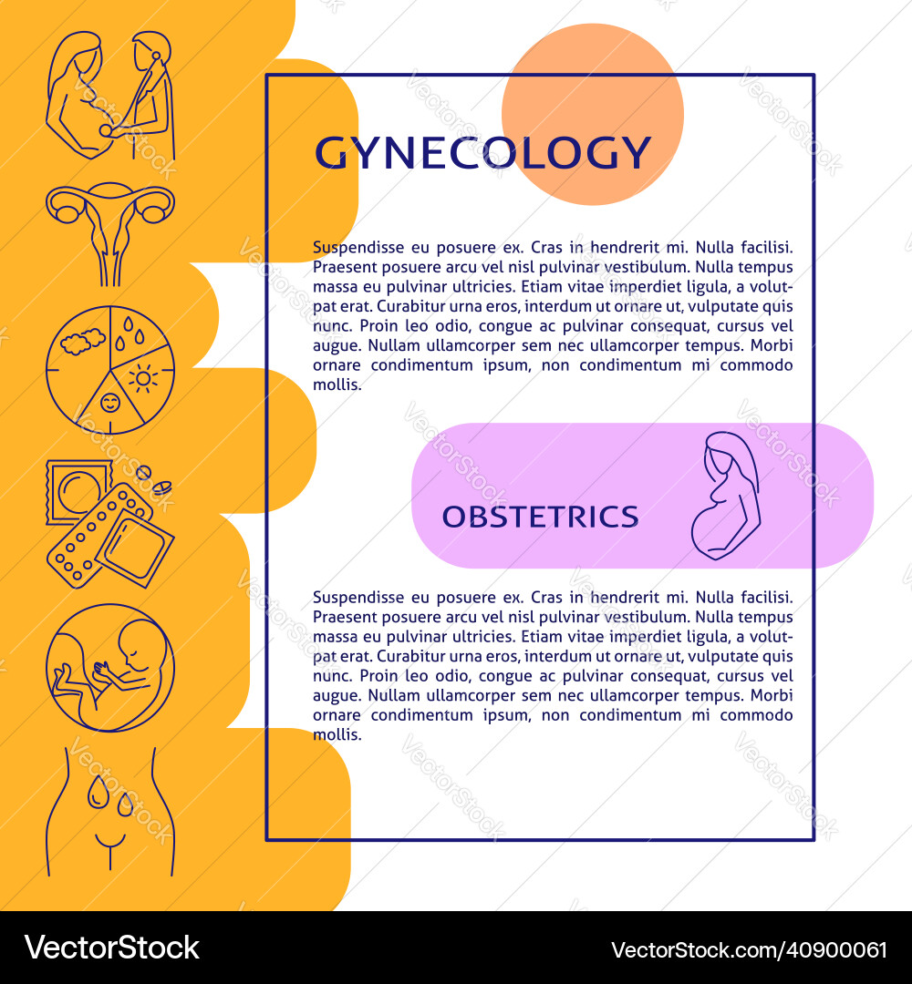 Gynecology banner template with text Royalty Free Vector