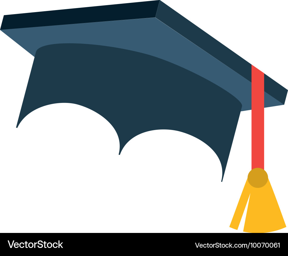 Hat graduation uniform icon Royalty Free Vector Image