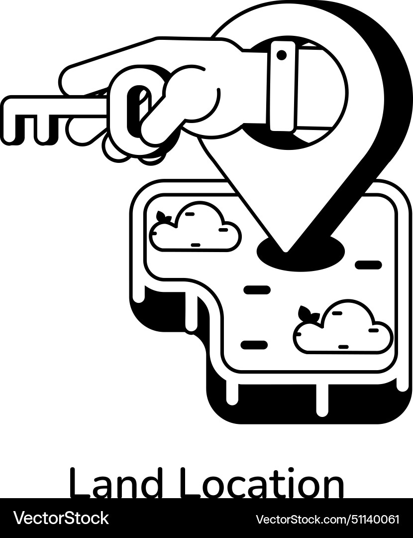 Land location Royalty Free Vector Image - VectorStock