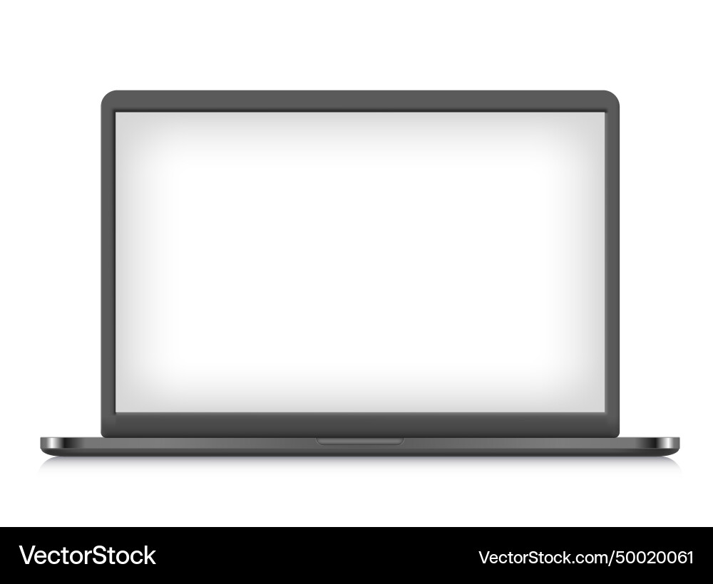Modern laptop computer with transparent screen 3d Vector Image
