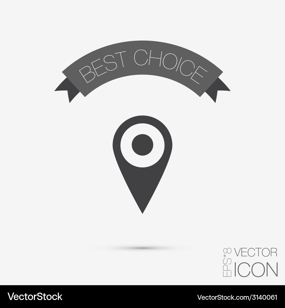 Pin location on the map Royalty Free Vector Image
