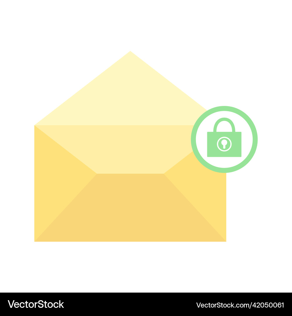 Private mail envelope with lock icon password Vector Image