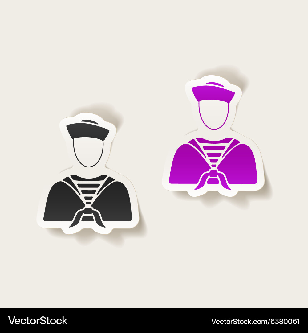 Realistic design element sailor Royalty Free Vector Image