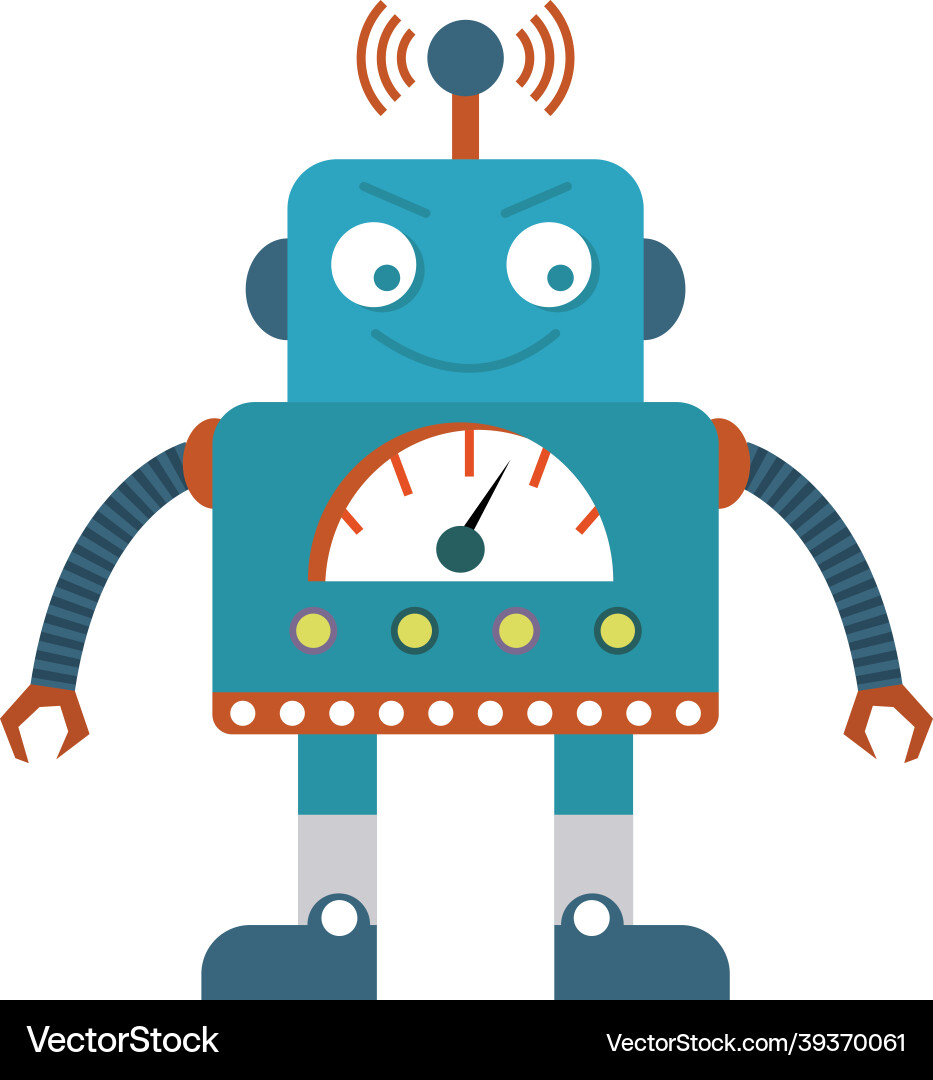 Robot machine Royalty Free Vector Image - VectorStock