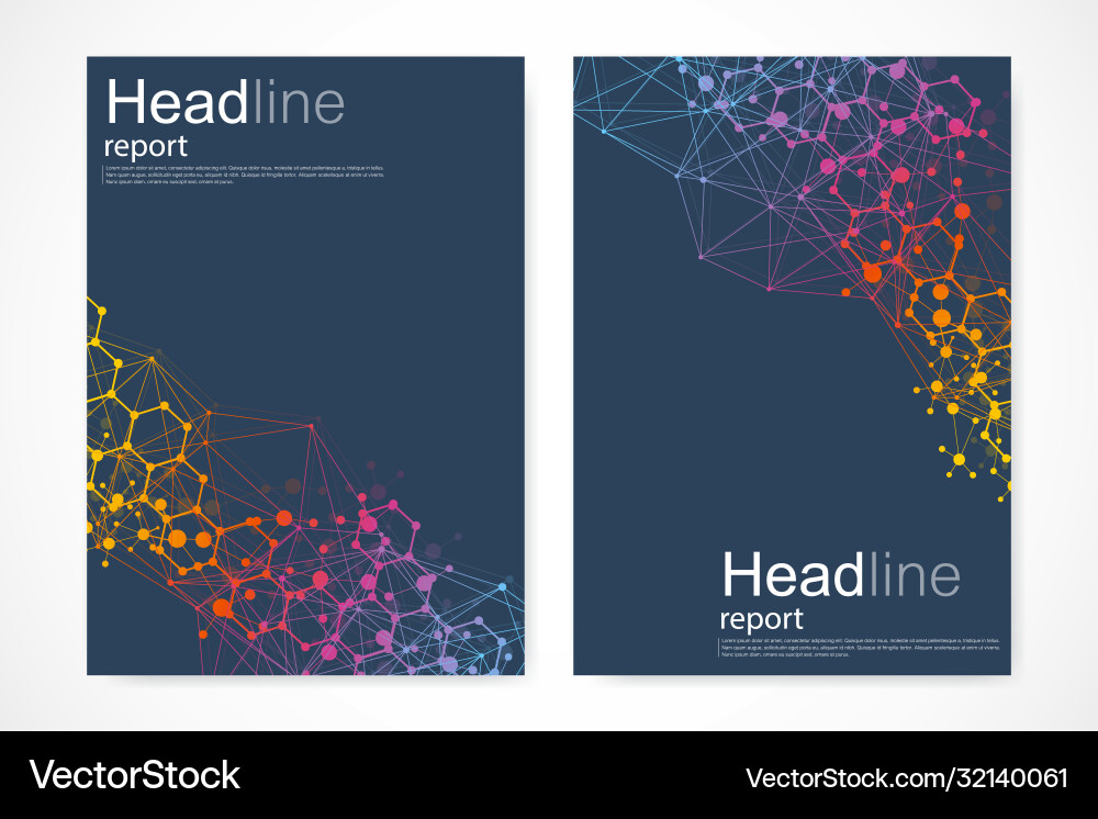 Scientific brochure design template flyer Vector Image