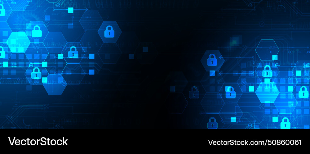 Secure digital background virtual confidential Vector Image
