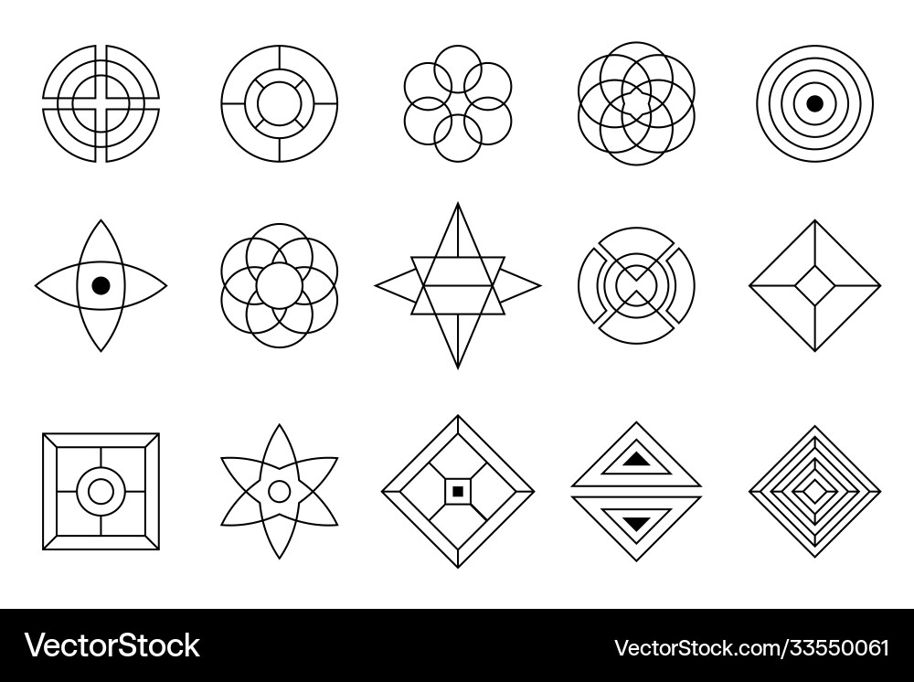 Set design elements isolated on white Royalty Free Vector